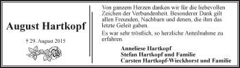Traueranzeigen von August Hartkopf | Trauer-Lüneburg.de